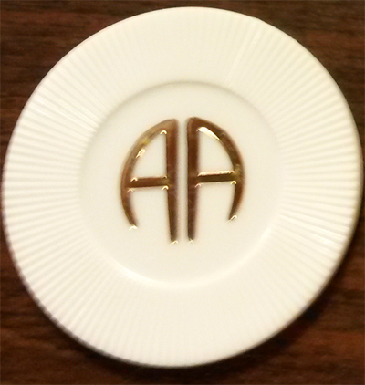 Alcoholics Anonymous White Chip | AA White Poker Chips – AA Medallions ...